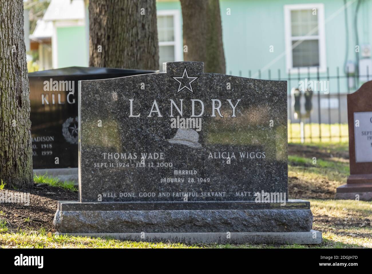Cenotaph Site Of Dallas Cowboys Head Coach Tom Landry at Texas State ...