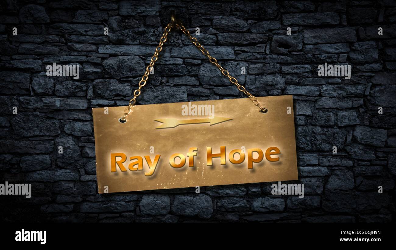 Sign Ray of Hope Stock Photo - Alamy