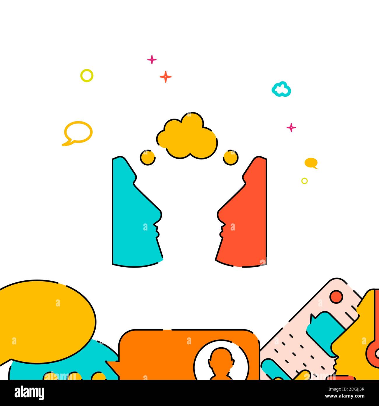 Simple thoughts Stock Vector Images - Alamy