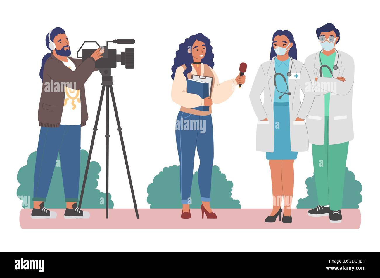 Television presenter and doctor Stock Vector Images - Alamy