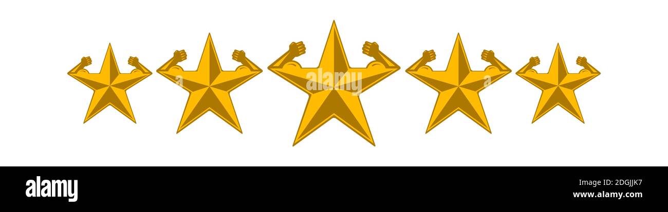 Five Muscular Stars. Vector illustration Stock Vector Image & Art - Alamy