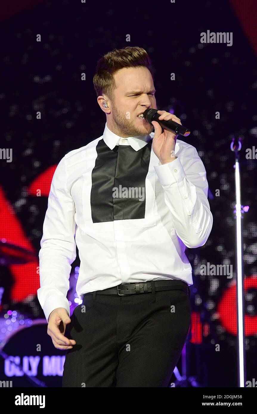 EXCLUSIVE Olly Murs live on stage during the Capital FM Jingle Bell ...