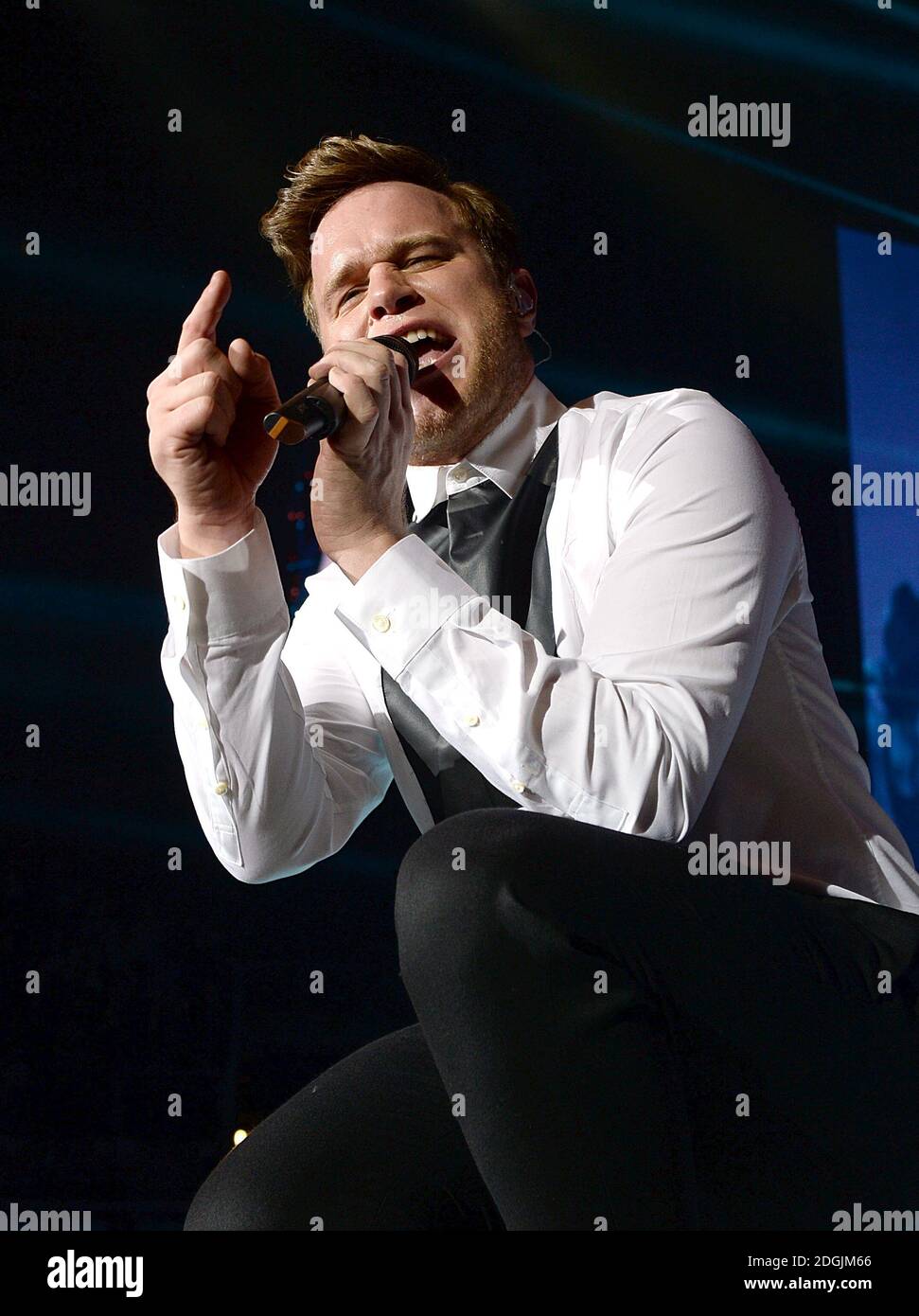 EXCLUSIVE Olly Murs live on stage during the Capital FM Jingle Bell ...