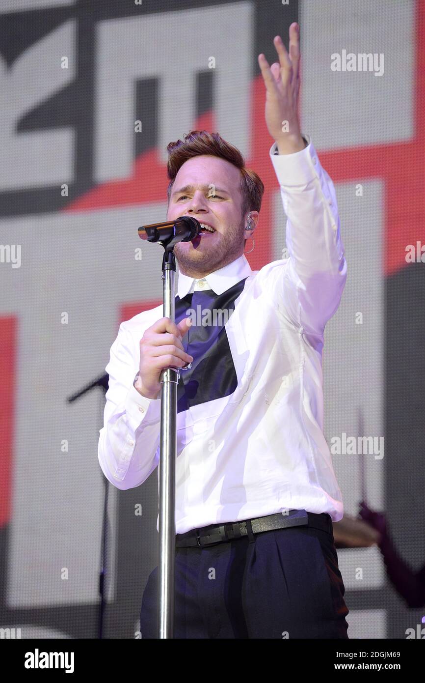 EXCLUSIVE Olly Murs live on stage during the Capital FM Jingle Bell ...