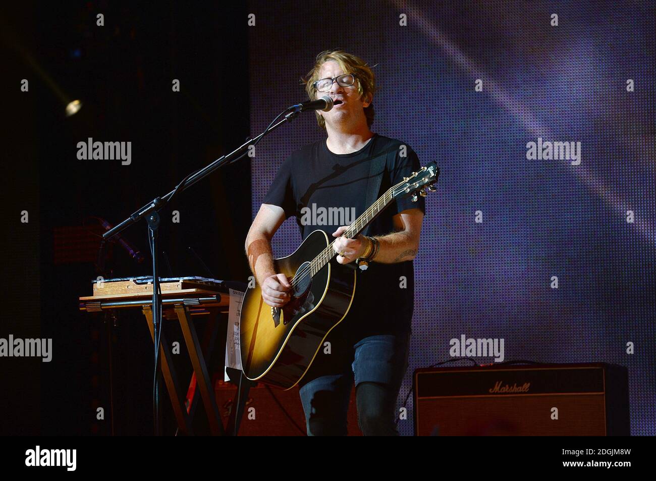 EXCLUSIVE Drew Brown of One Republic live on stage during the Capital ...