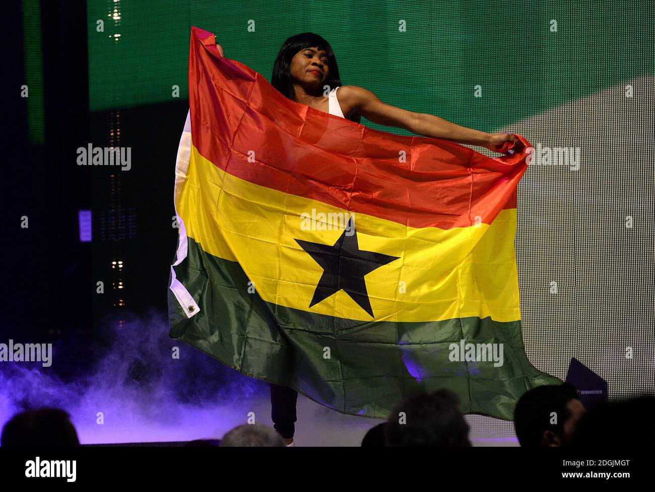 EXCLUSIVE *** A dancer with Fuse ODG performing live on stage during ...