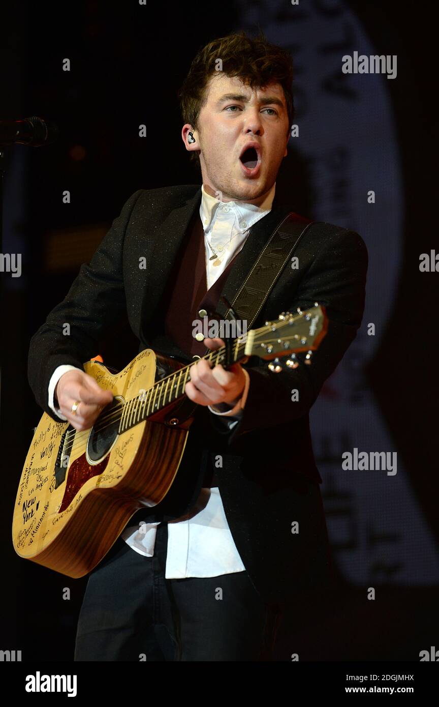 EXCLUSIVE *** Jake Roche of Rixton live on stage during the Capital FM ...