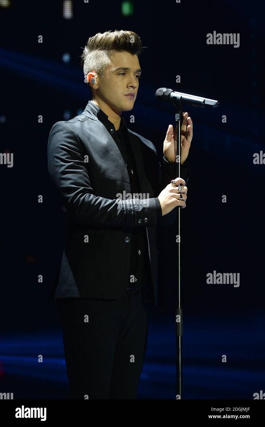 EXCLUSIVE *** JJ Hamblett of Union J live on stage during the Capital ...