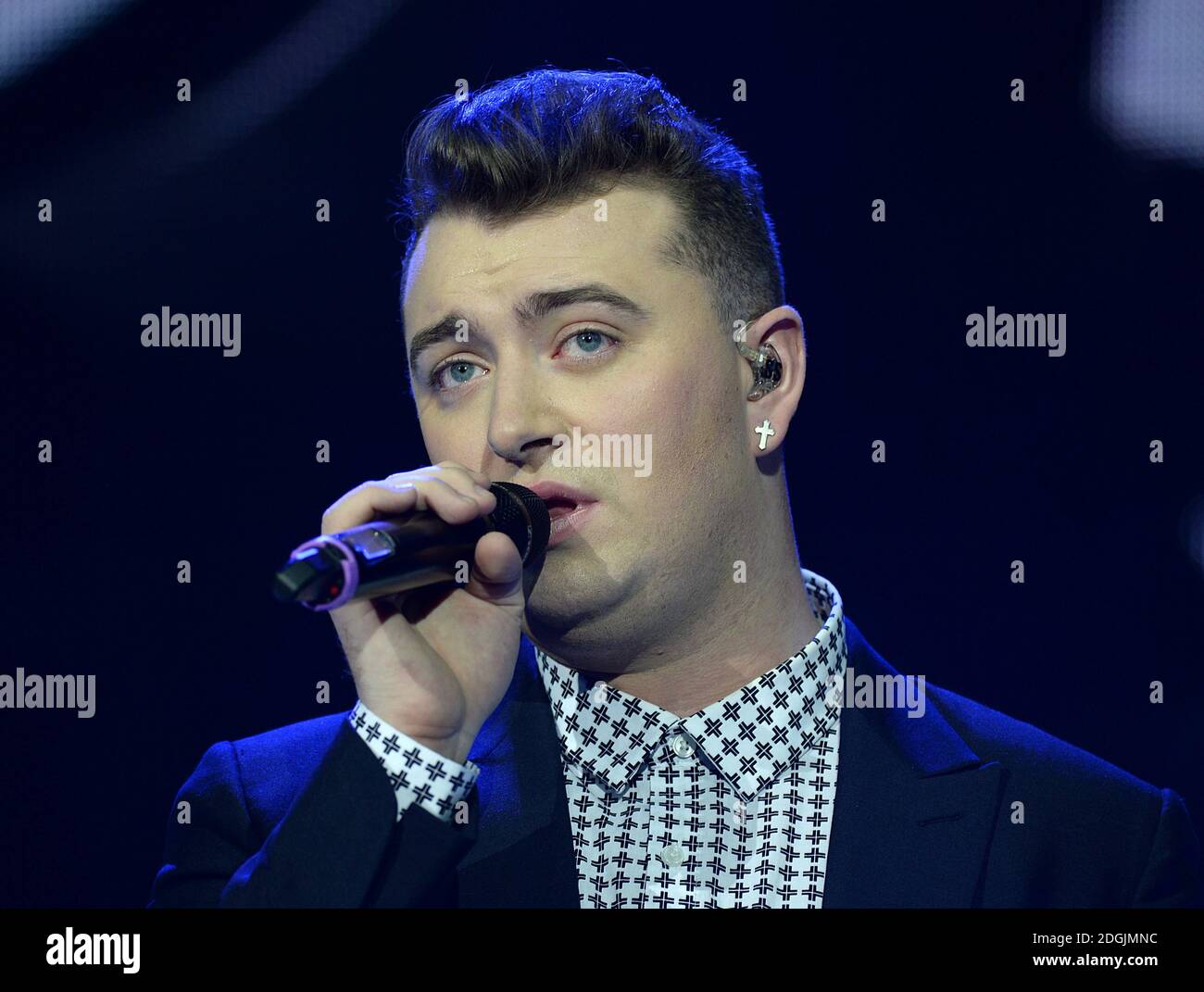 EXCLUSIVE *** Sam Smith live on stage during the Capital FM Jingle Bell ...
