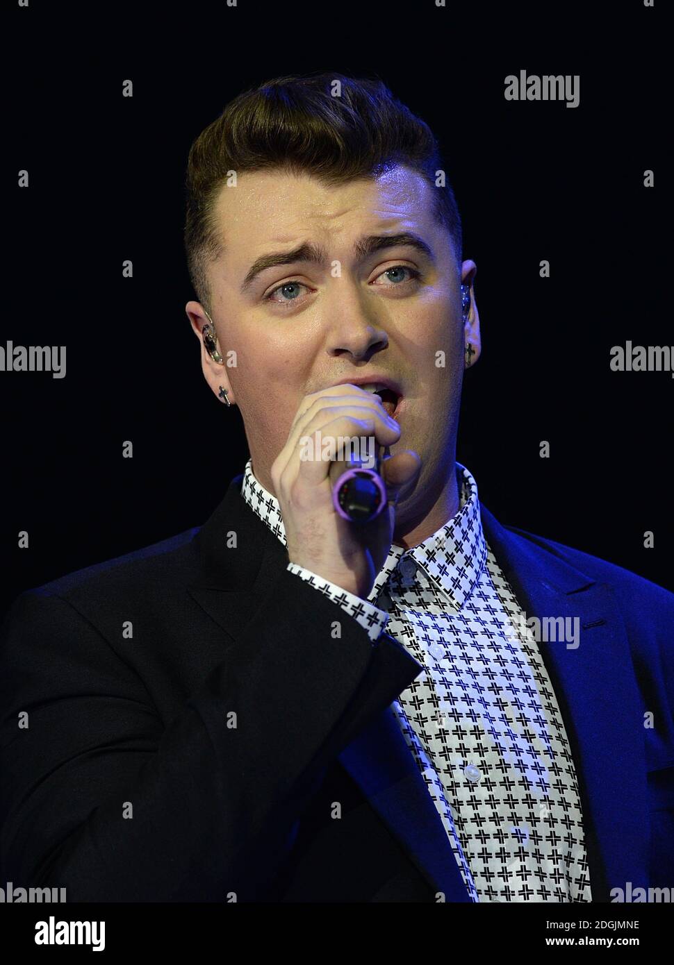 EXCLUSIVE *** Sam Smith live on stage during the Capital FM Jingle Bell ...