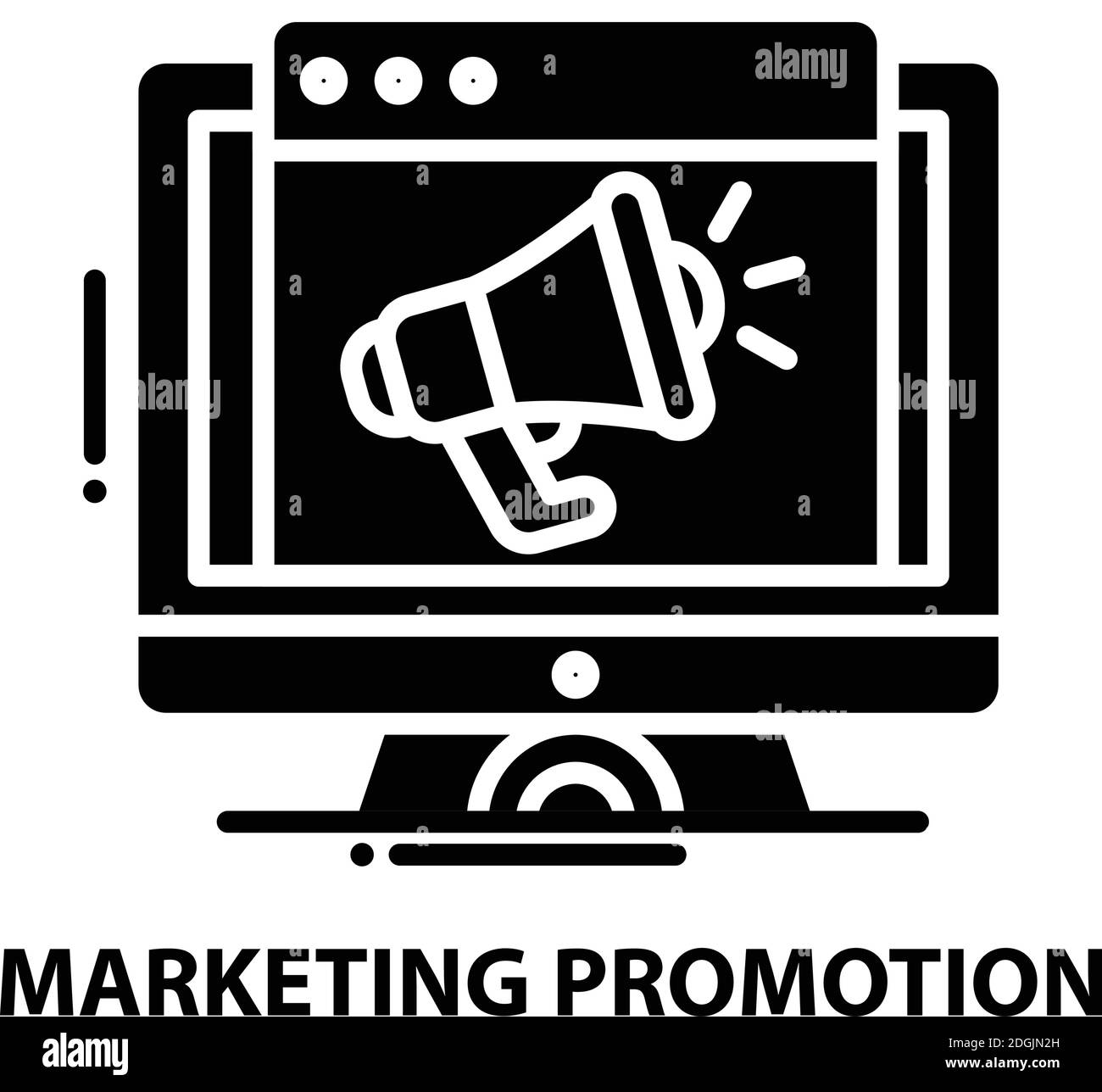 marketing promotion symbol icon, black vector sign with editable ...