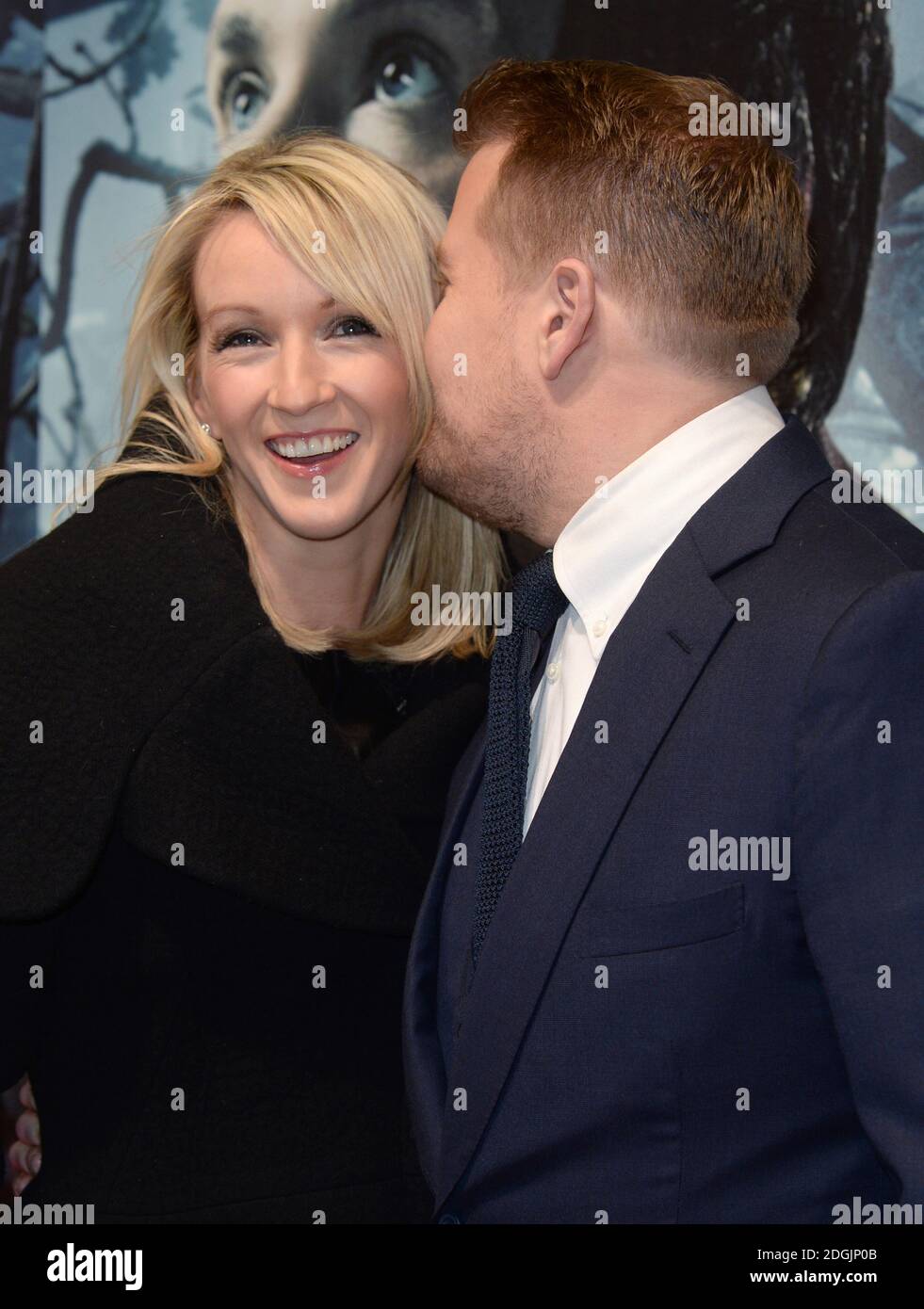 James Corden and wife Julia arriving at the Into The Woods UK premiere ...