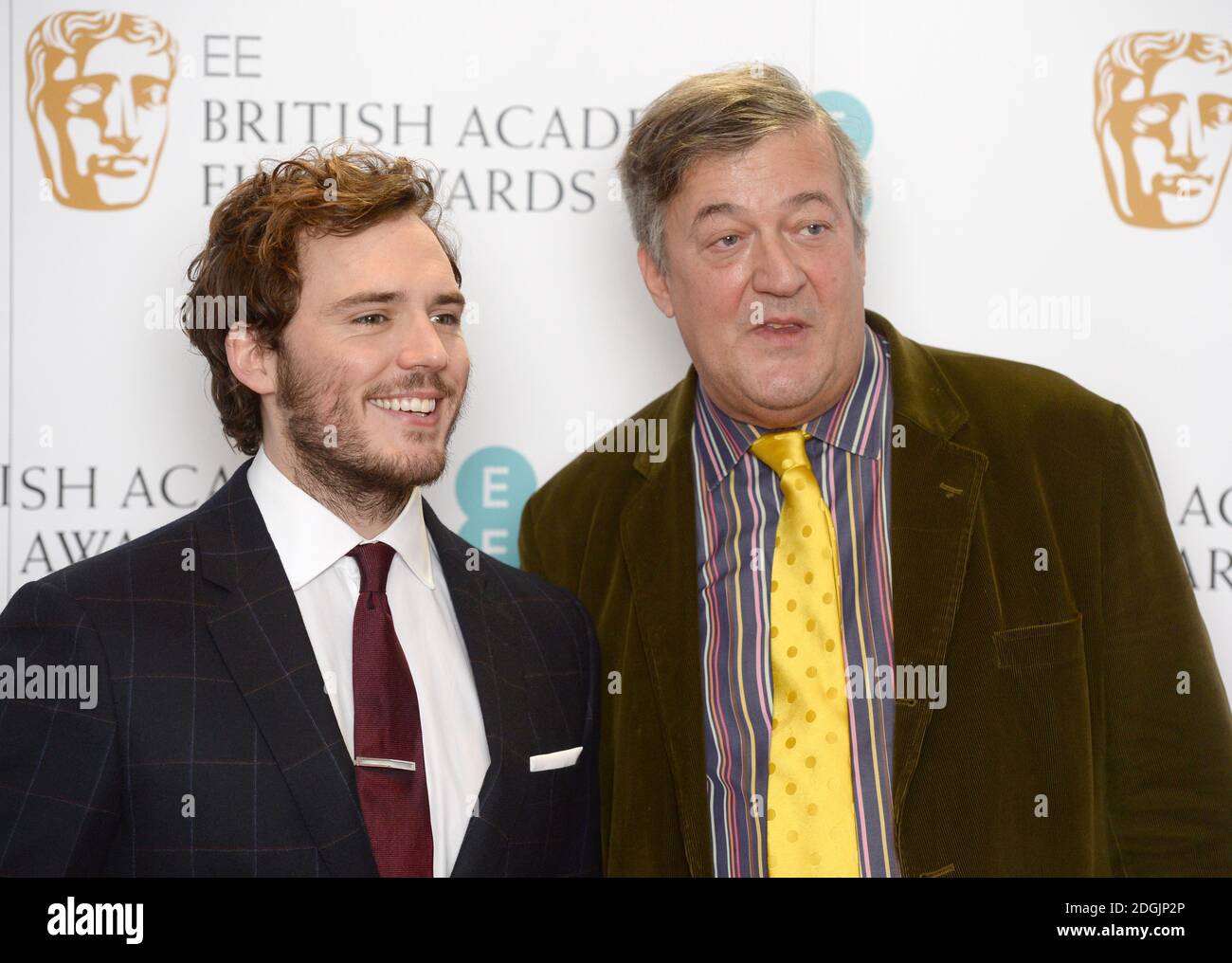 Sam Claflin and Stephen Fry during the BAFTA Film Awards Nominations ...