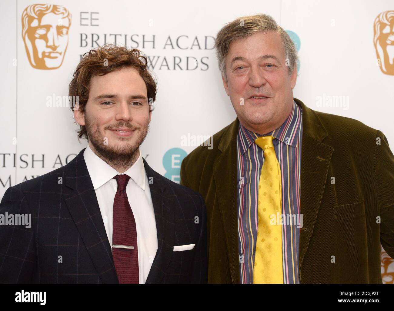 Sam Claflin and Stephen Fry during the BAFTA Film Awards Nominations ...