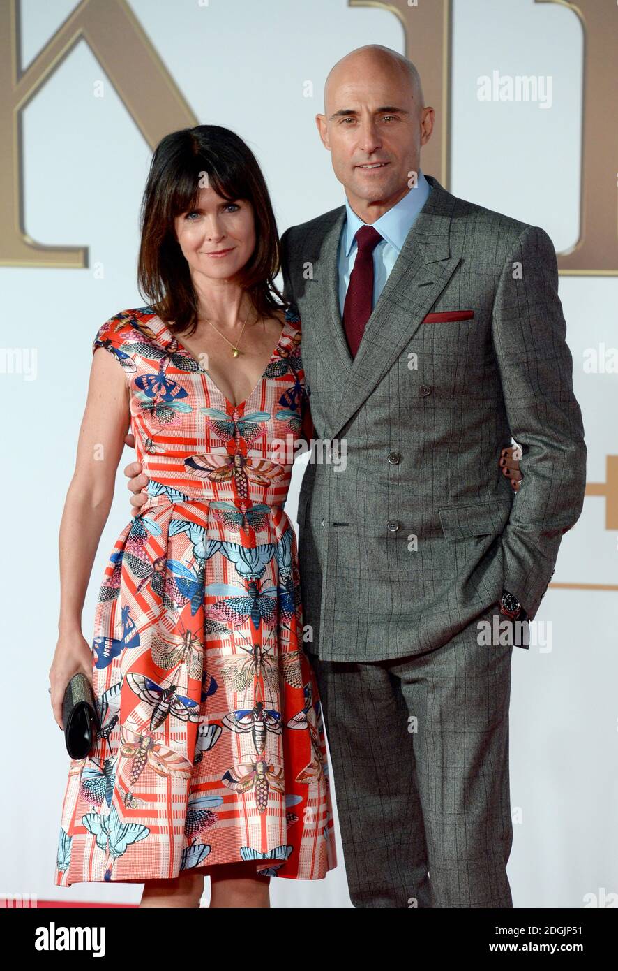 Mark Strong and wife arriving at the Kingsman: The Secret Service World ...