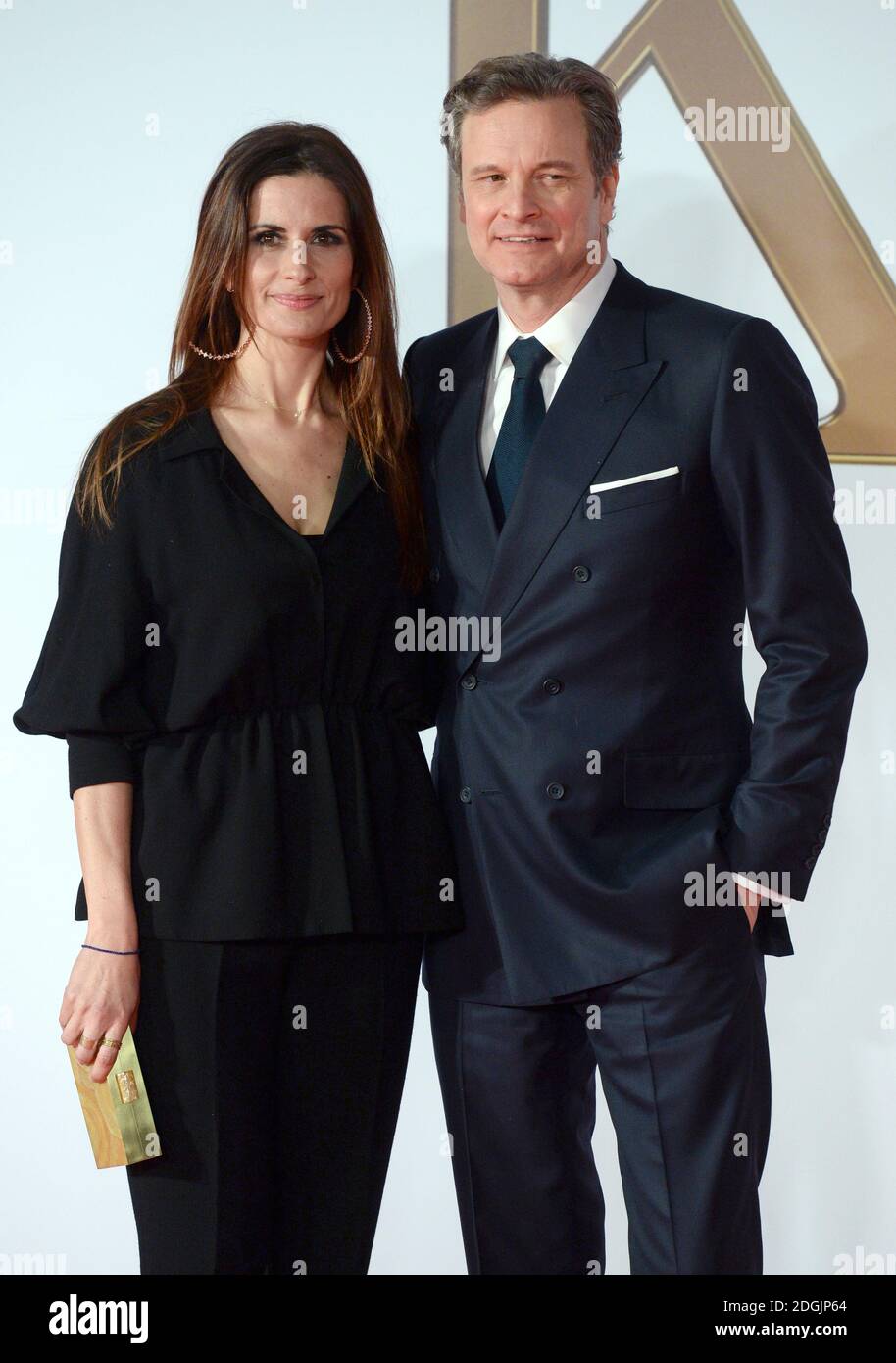 Colin Firth and Livia Firth arriving at the Kingsman: The Secret ...