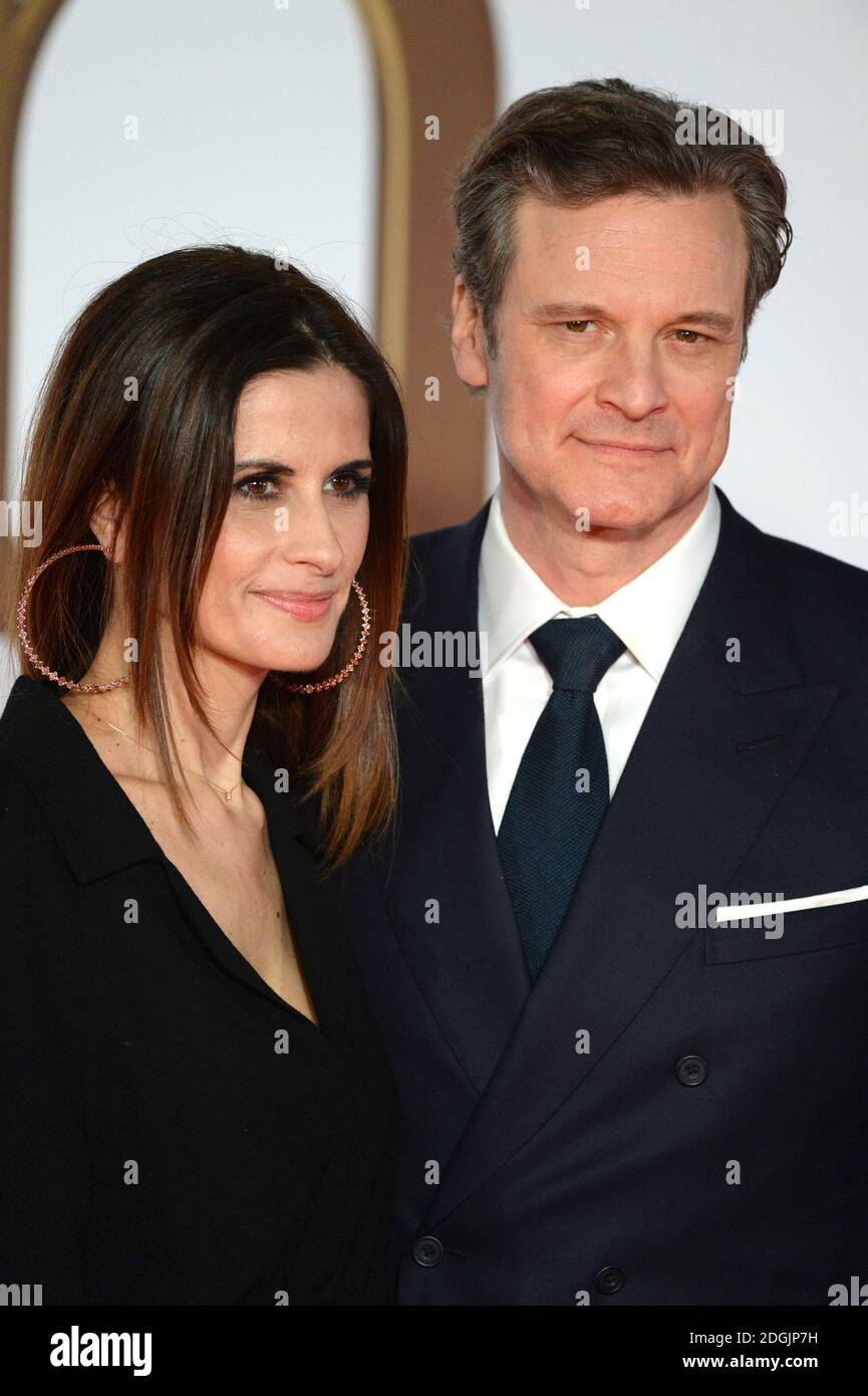 Colin Firth and Livia Firth arriving at the Kingsman: The Secret ...