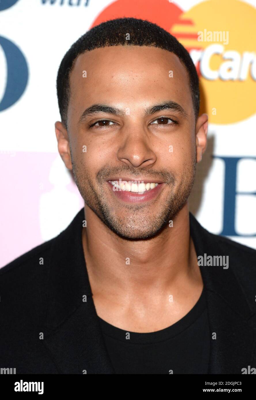Marvin Humes arriving at the BRITs Launch 2015, ITV Studios, London ...