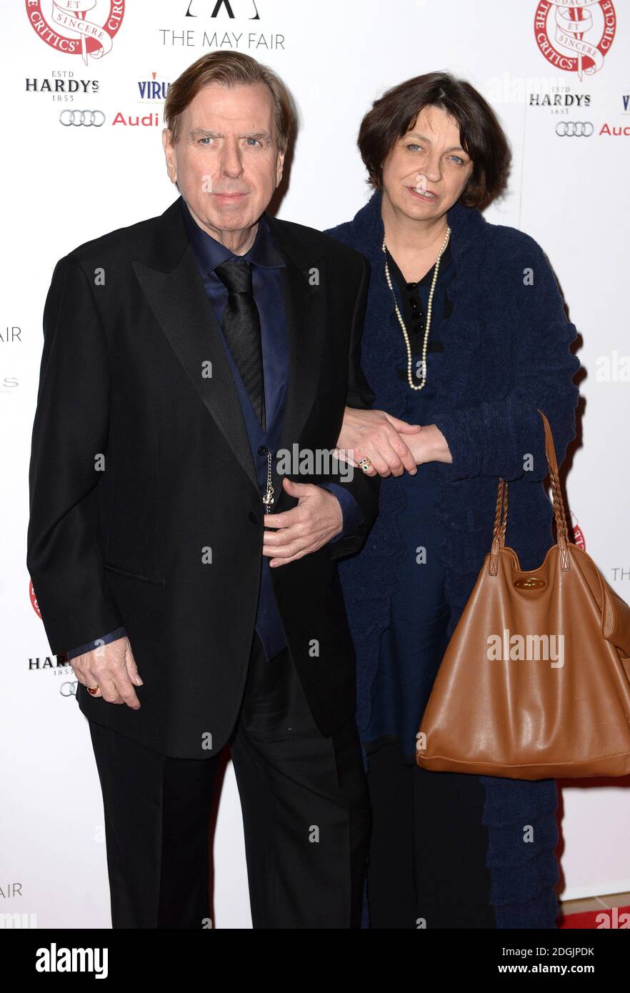 Timothy Spall and wife arriving at the London Critics Circle Film ...