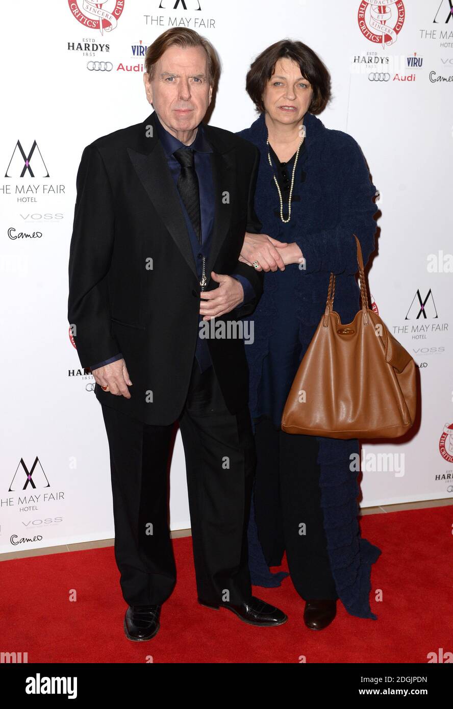 Timothy Spall and wife arriving at the London Critics Circle Film ...
