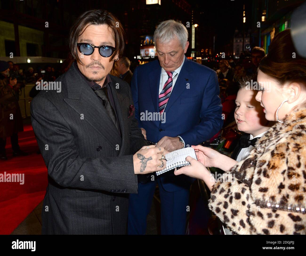 Johnny Depp arriving at the UK Premiere of Mortdecai, Empire Cinema ...