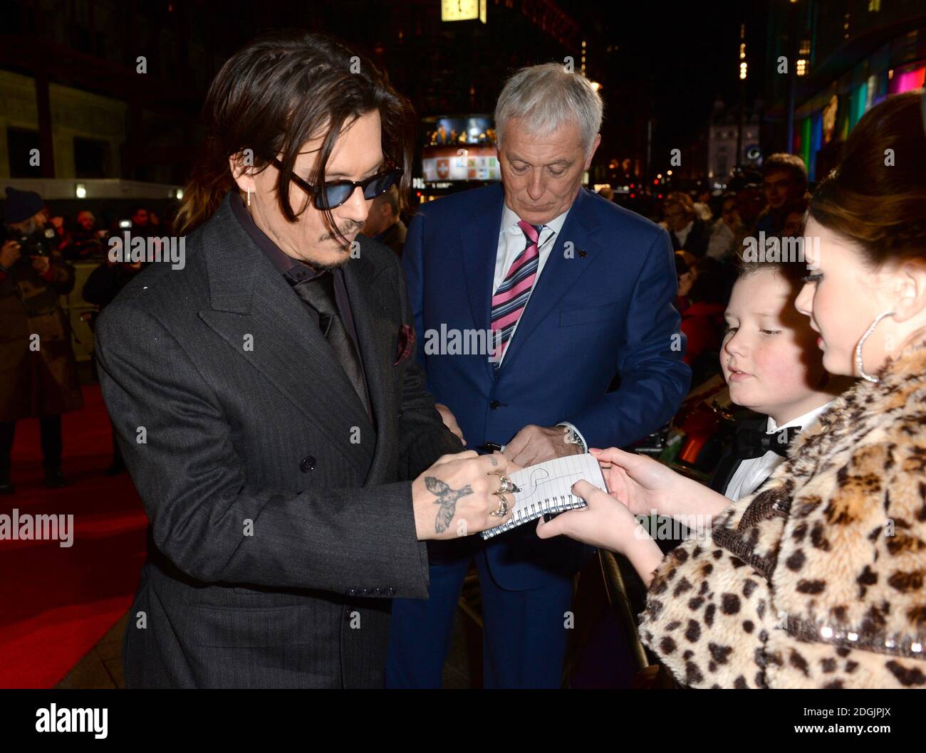 Johnny Depp arriving at the UK Premiere of Mortdecai, Empire Cinema ...