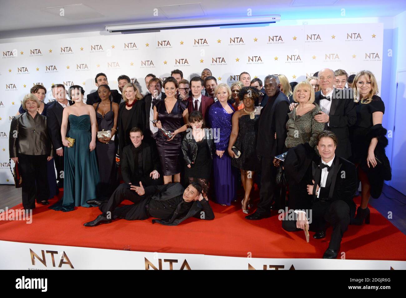 Eastenders cast with the award for Best Soap in the press room at the ...