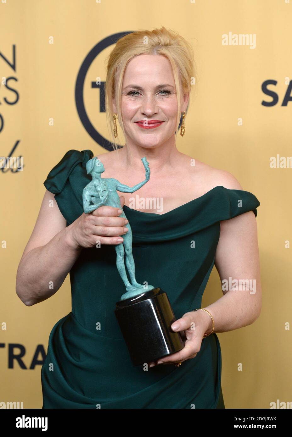 Patricia Arquette backstage in the Press Room at the 21st Annual Screen ...