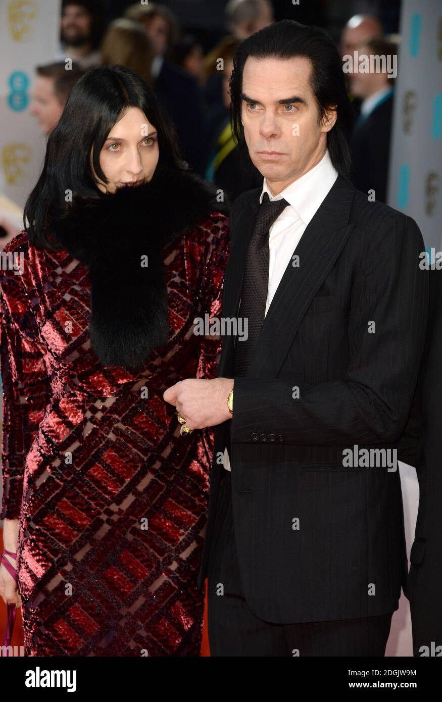 Nick Cave and wife Susie Bick attending the EE British Academy Film ...