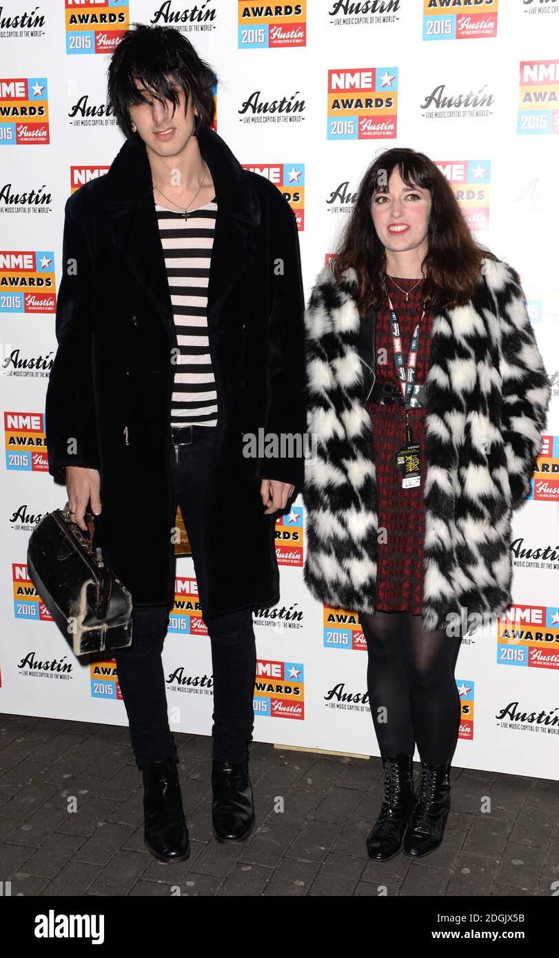 Faris Badwan and Rachel Zeffira of Cat's Eyes attending the NME Awards ...