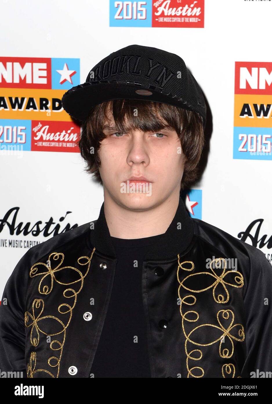 Jake Bugg attending the NME Awards 2015 with Austin Texas held at O2 ...