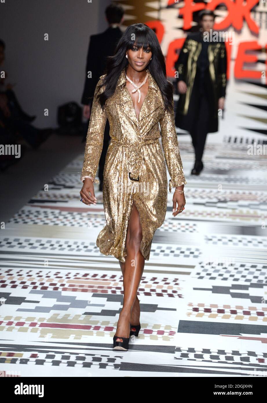 Naomi Campbell on the catwalk during the Fashion For Relief charity ...
