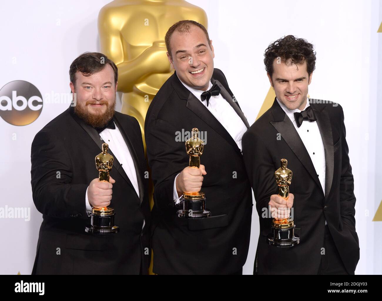 Thomas Curley, Craig Mann and Ben Wilkins with the award for best sound ...