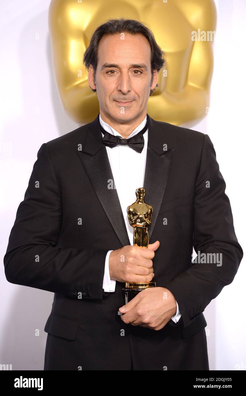 Alexandre Desplat with the Original Score Award for 'The Grand Budapest ...