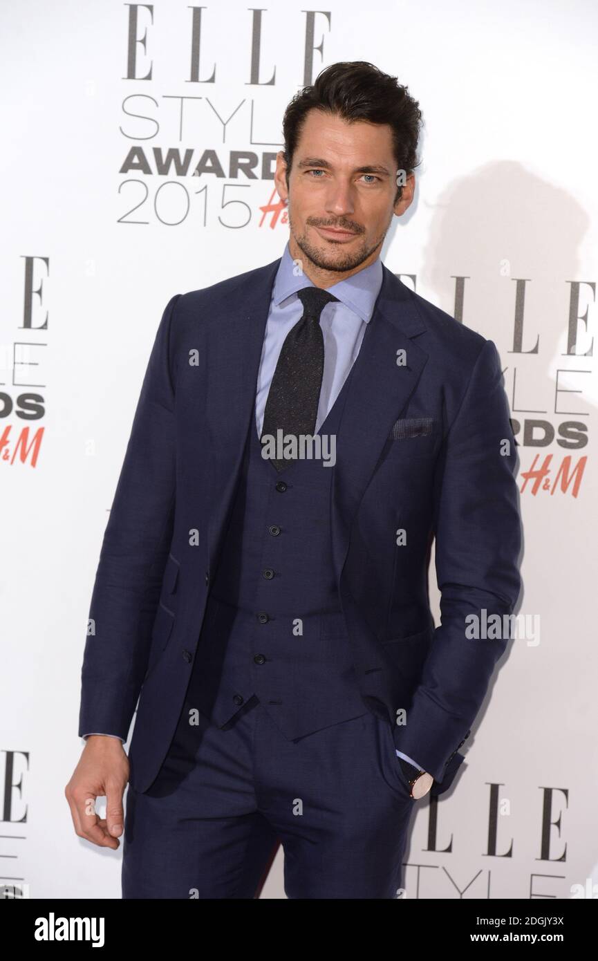 David Gandy attending the Elle Style Awards 2015 held at the Sky Garden ...