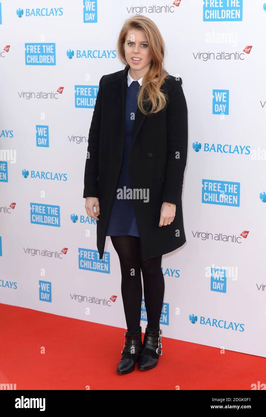 Princess Beatrice arriving at WE Day 2015, the SSE Arena, Wembley ...