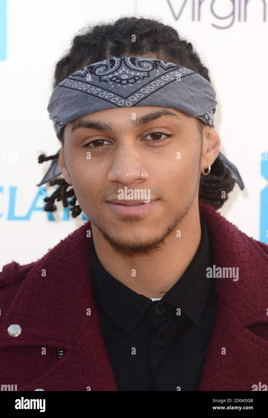 Bluey Robinson arriving at WE Day 2015, the SSE Arena, Wembley, London ...