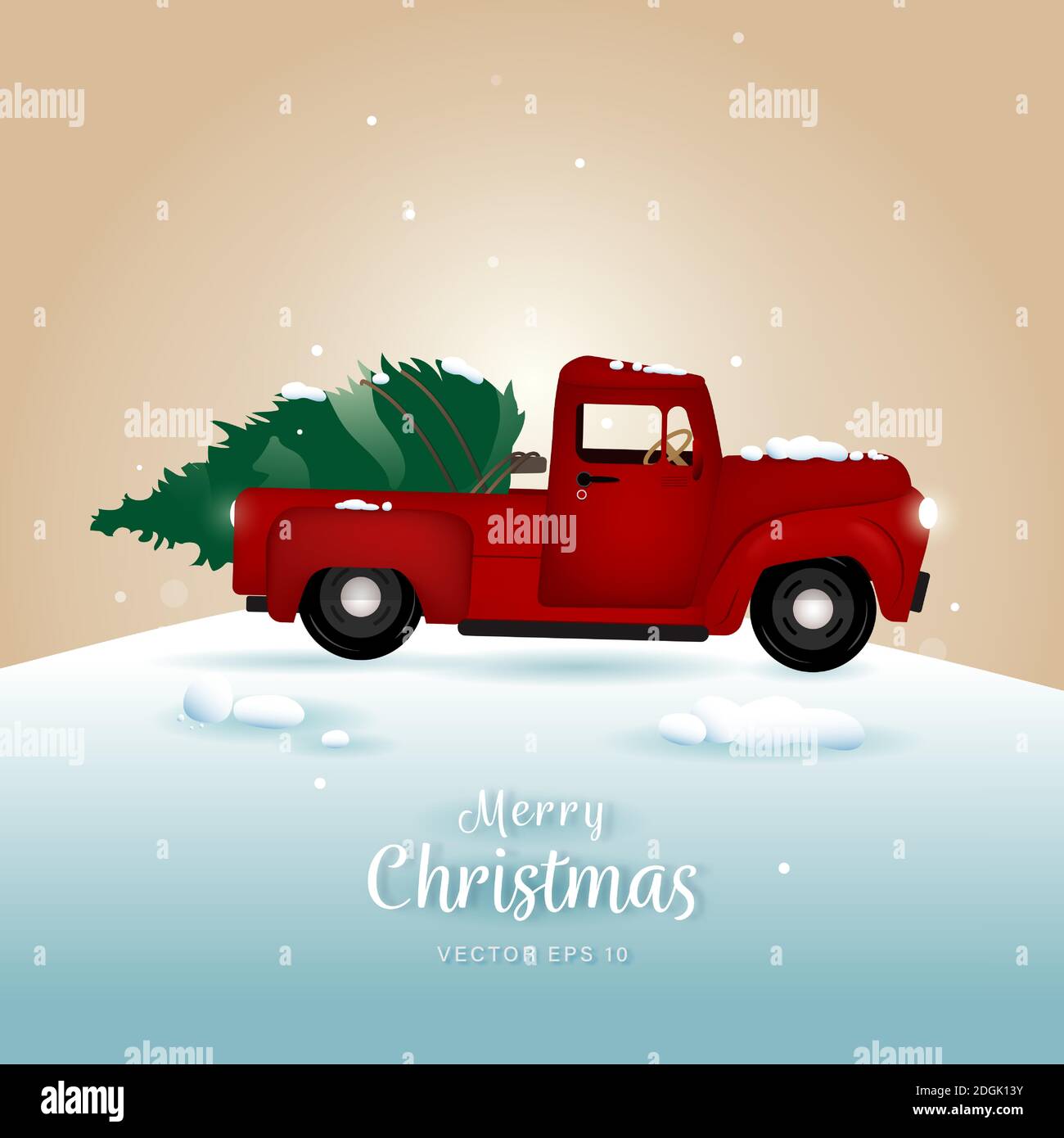 Red truck christmas hi-res stock photography and images - Alamy