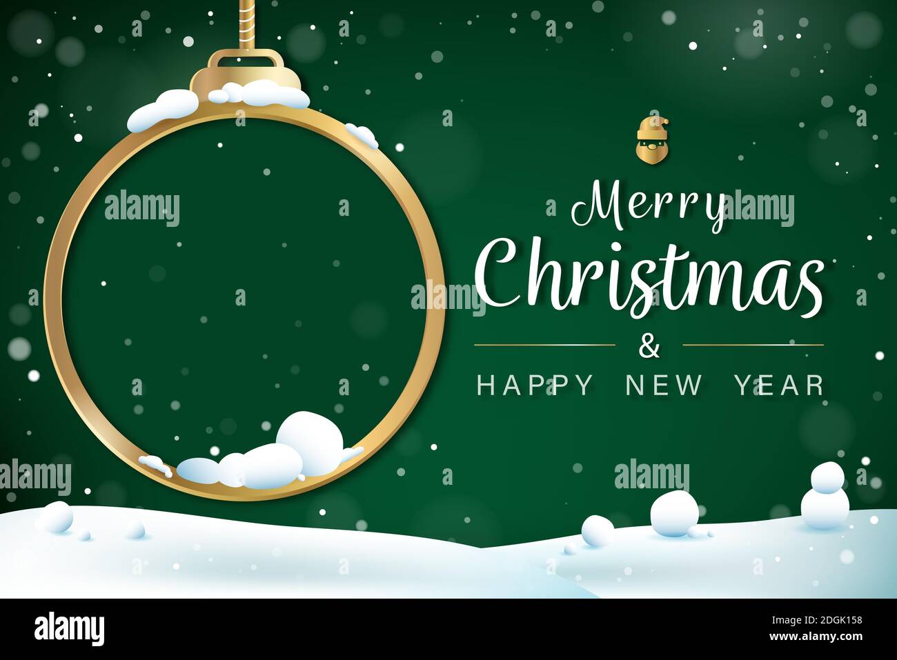 Round hanging christmas decoration in Stock Vector Images - Alamy