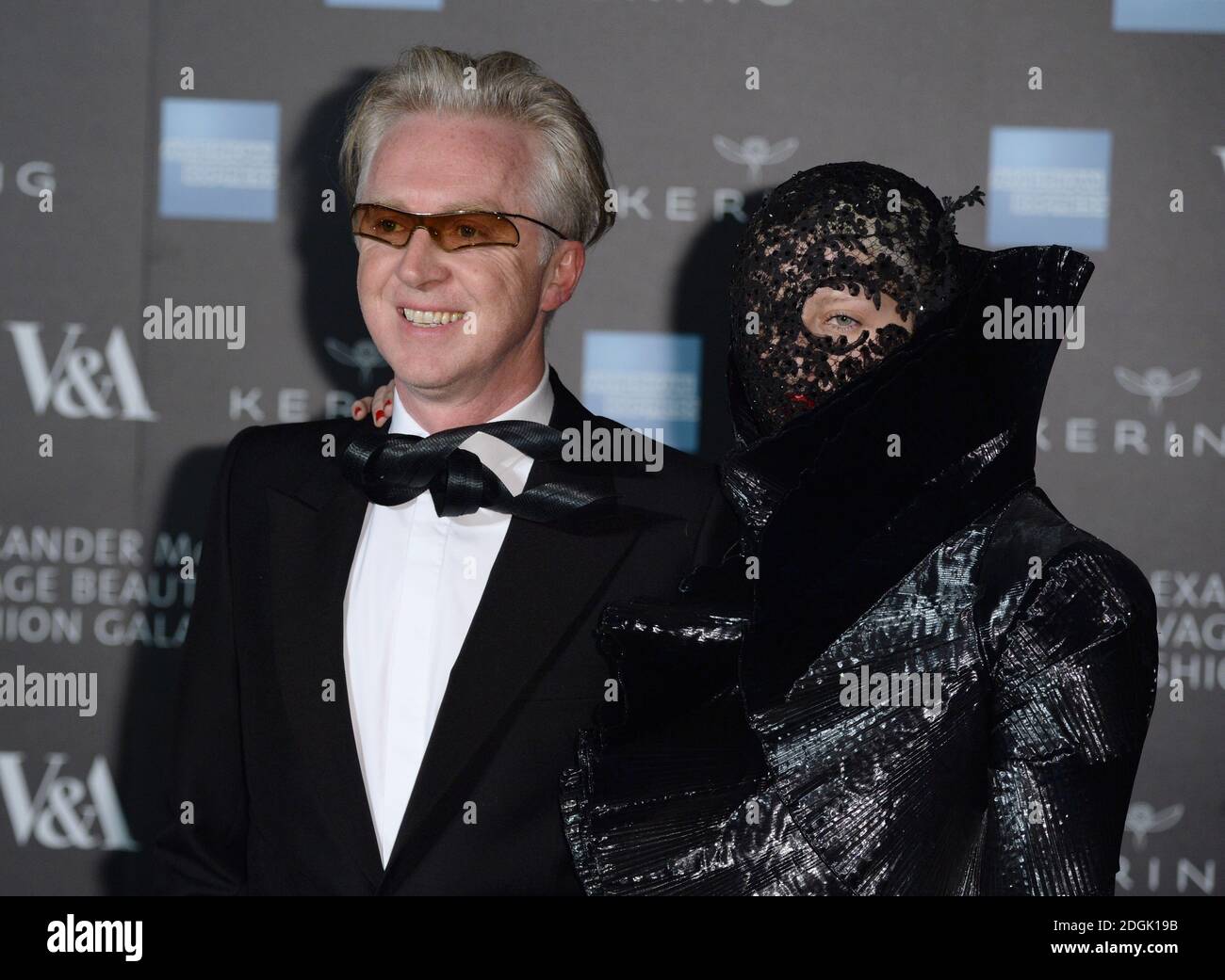 Philip Treacy arriving at the Alexander McQueen: Savage Beauty ...