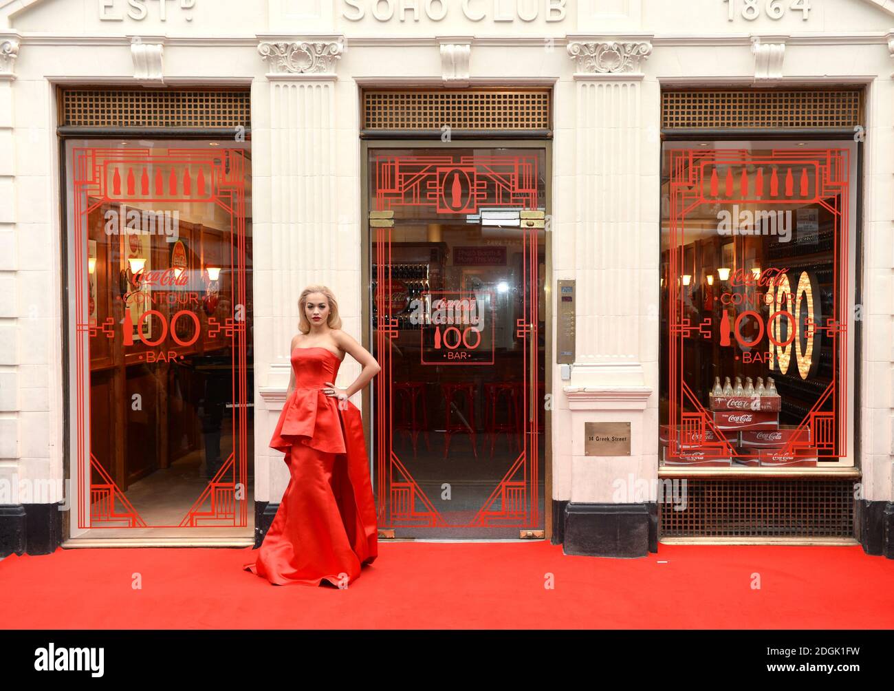 British singer Rita Ora attends the Coca-Cola Contour Centenary Bar ...