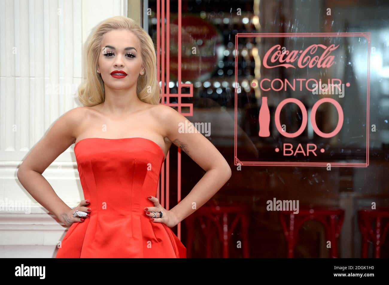 British singer Rita Ora attends the Coca-Cola Contour Centenary Bar ...