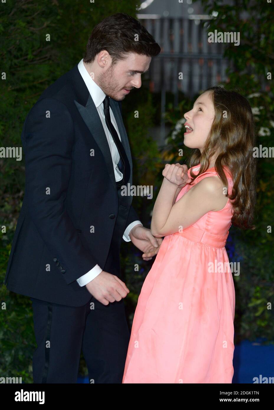 Richard Madden and Eloise Webb attend the UK Premiere of Disney's ...
