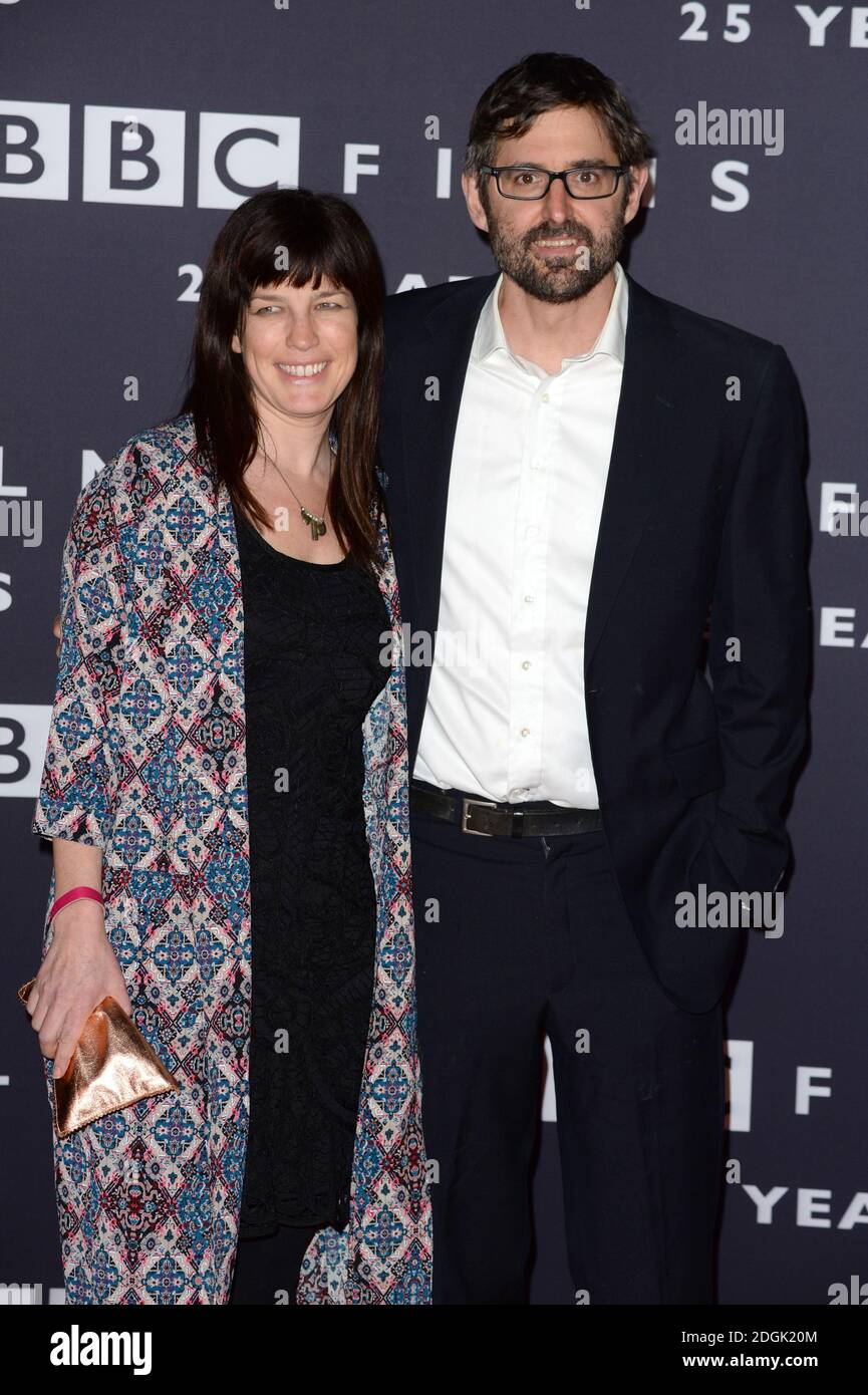 Louis Theroux and wife Nancy Strang attending the BBC Films 25th ...