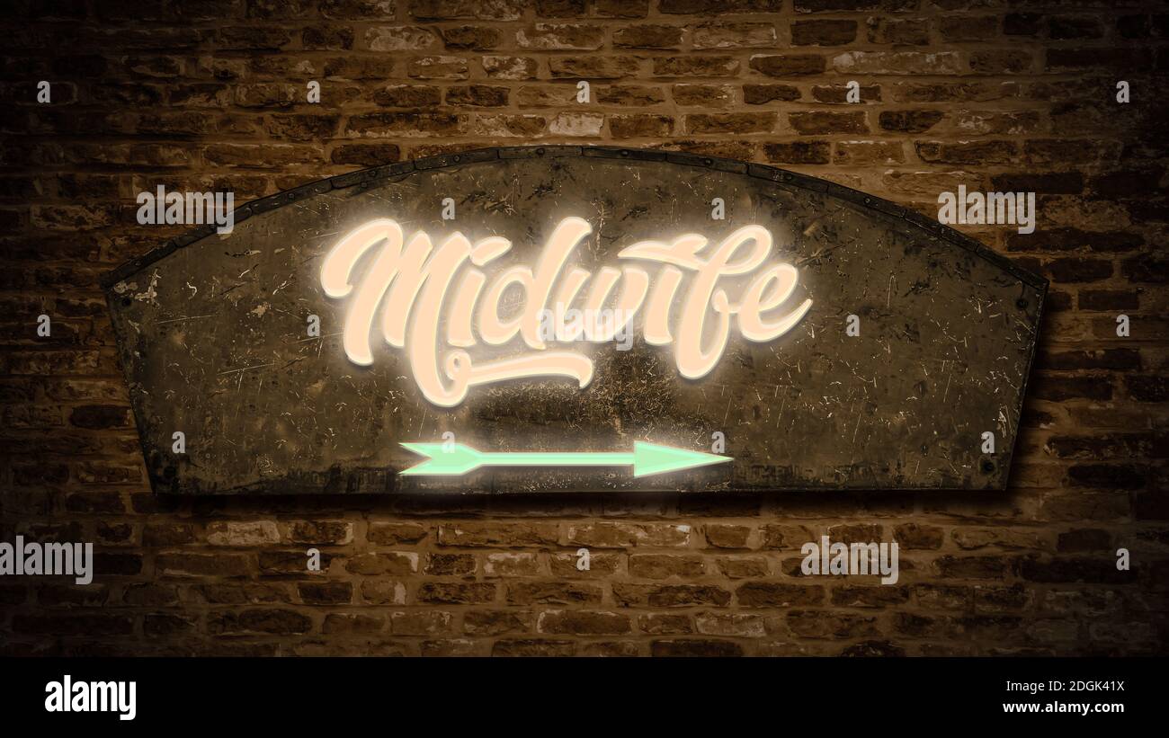 Street Sign to Midwife Stock Photo - Alamy
