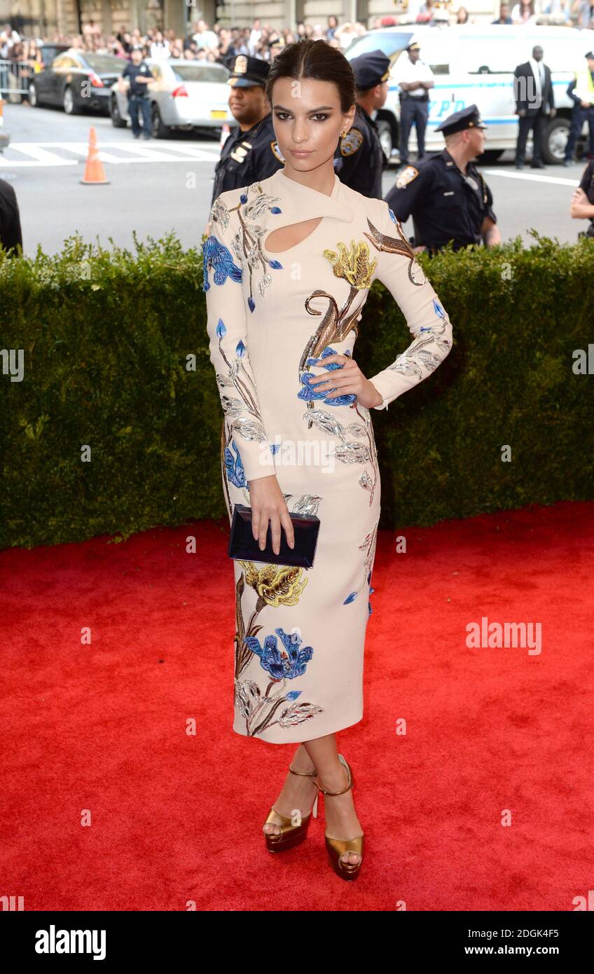 Emily Ratajkowski attending The Metropolitan Museum of Art Met Gala, in ...