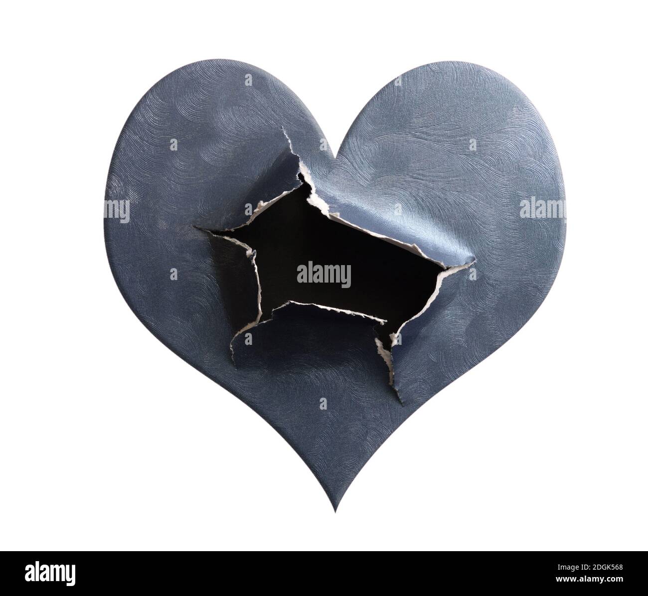 White torn paper heart hi-res stock photography and images - Alamy