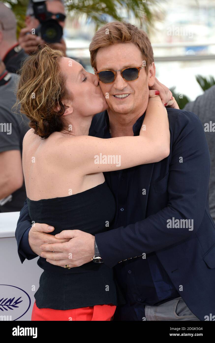 Emmanuelle Bercot and Benoit Magimel attending the La Tete Haute ...