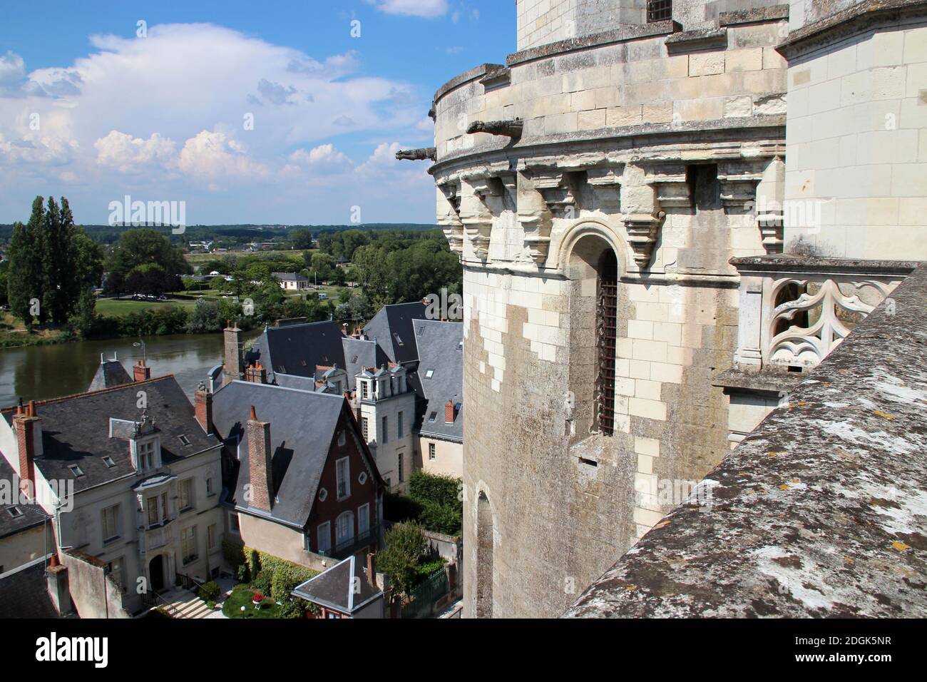 ramparts of a castle and houses in amboise in france Stock Photo - Alamy