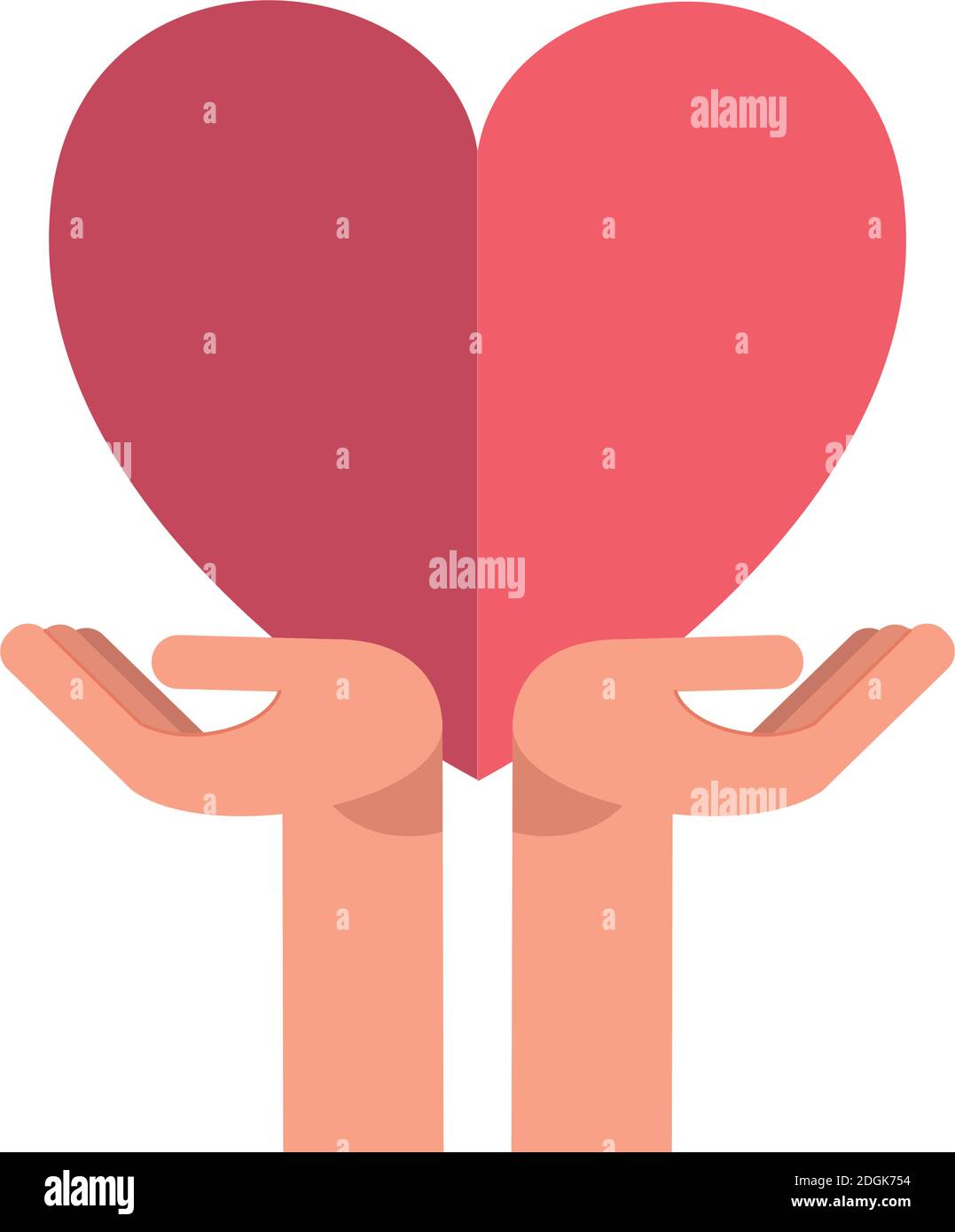 hands protecting heart of love feeling icon vector illustration design ...